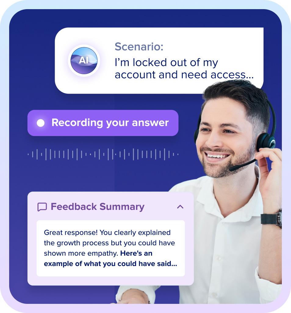 Train your banking employees with AI Training Simulator